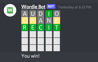 GitHub - wa1ker38552/discord-wordle-bot: A Discord bot that allows ...