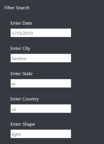 GitHub - marcelineackerman/UFOs: Building a webpage and table using Bootstrap and JavaScript
