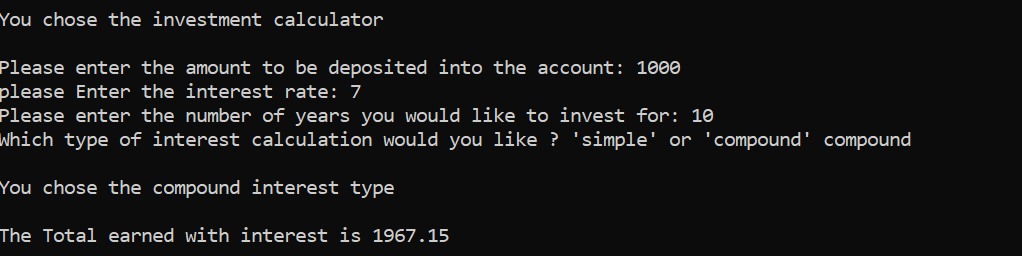 Github Cl1ntonmpersonalfinancecalculator Hyperiondev Level 1 Capstone 1 Project Variables 