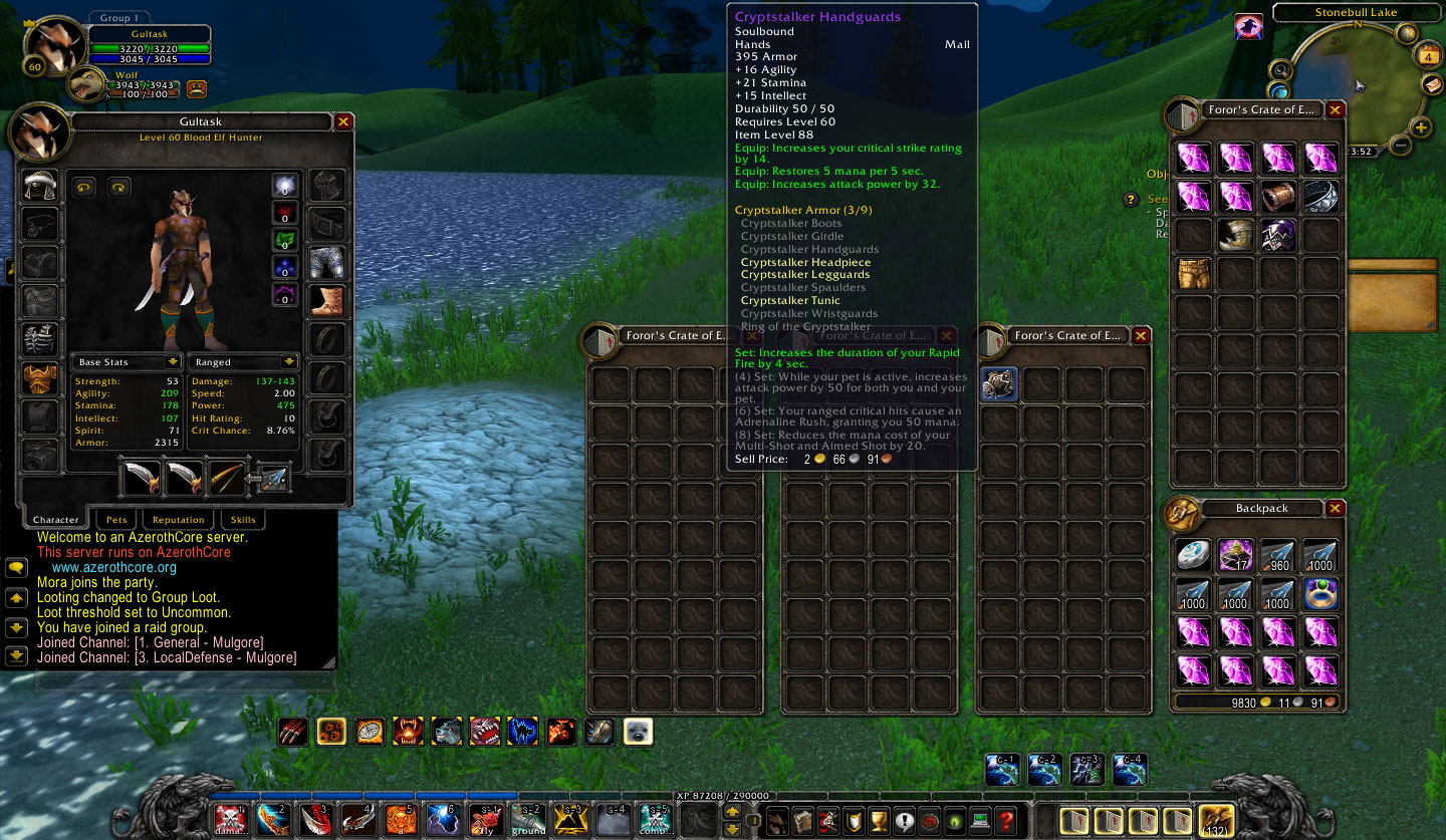 [T3][Hunter] Cryptstalker Armor 4/9 set bonus has no effect. · Issue ...