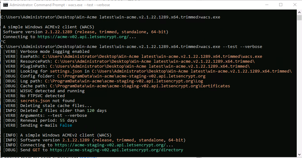 Win Acme V2 1 22 1289 Hangs At Get Request · Issue 2203 · Win Acme Win Acme · Github