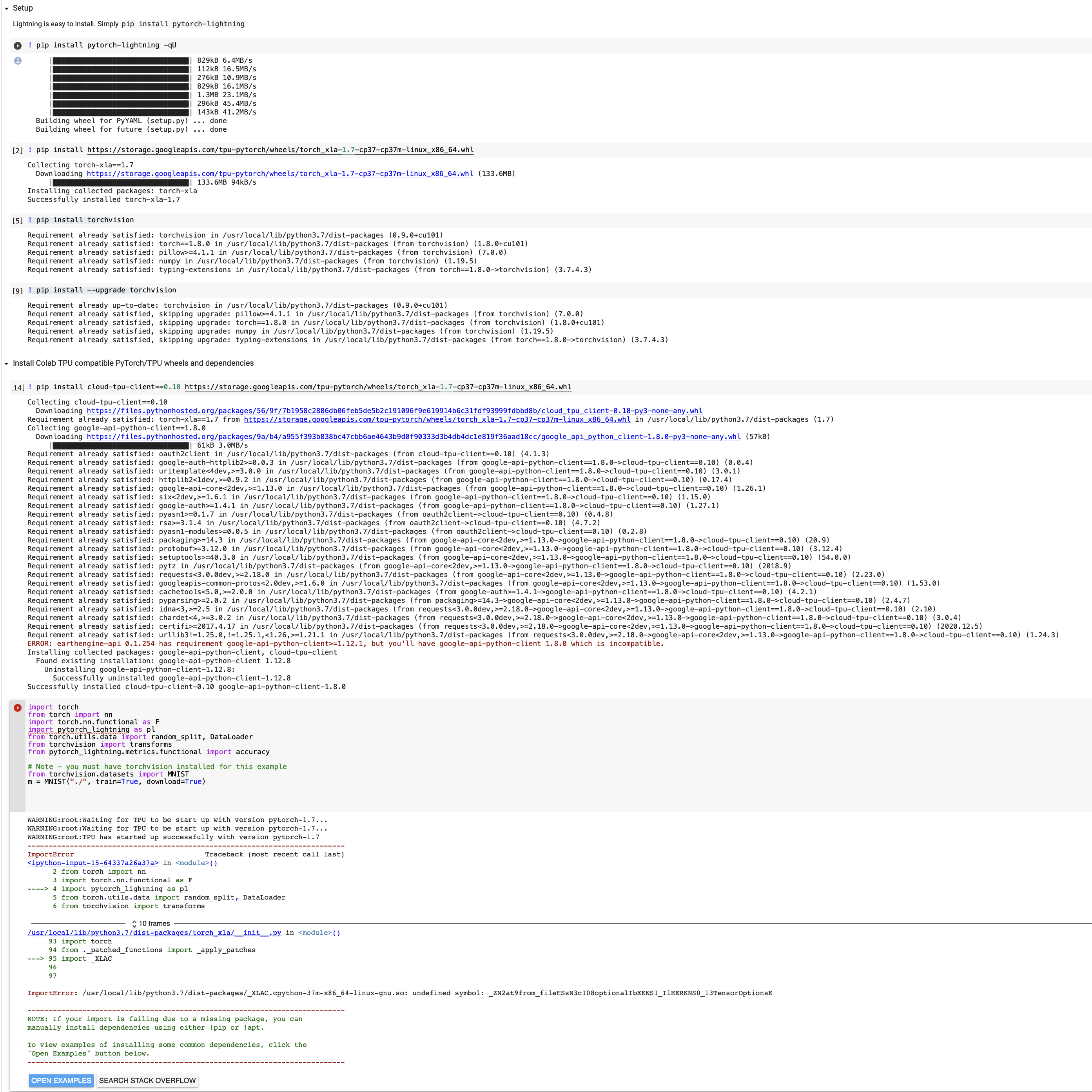 06-mnist-tpu-training.ipynb - Google Colab error · Issue #6393 · Lightning-AI/pytorch-lightning ...