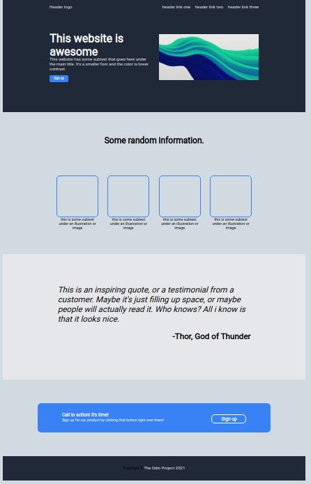 GitHub - MrACIID/landing-page-odin