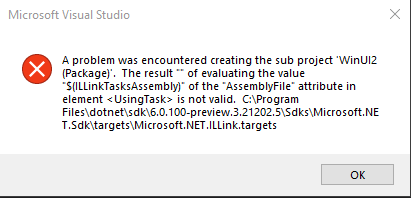 System.Reflection.TargetInvocationException: 'Exception has been thrown by the target of an ...
