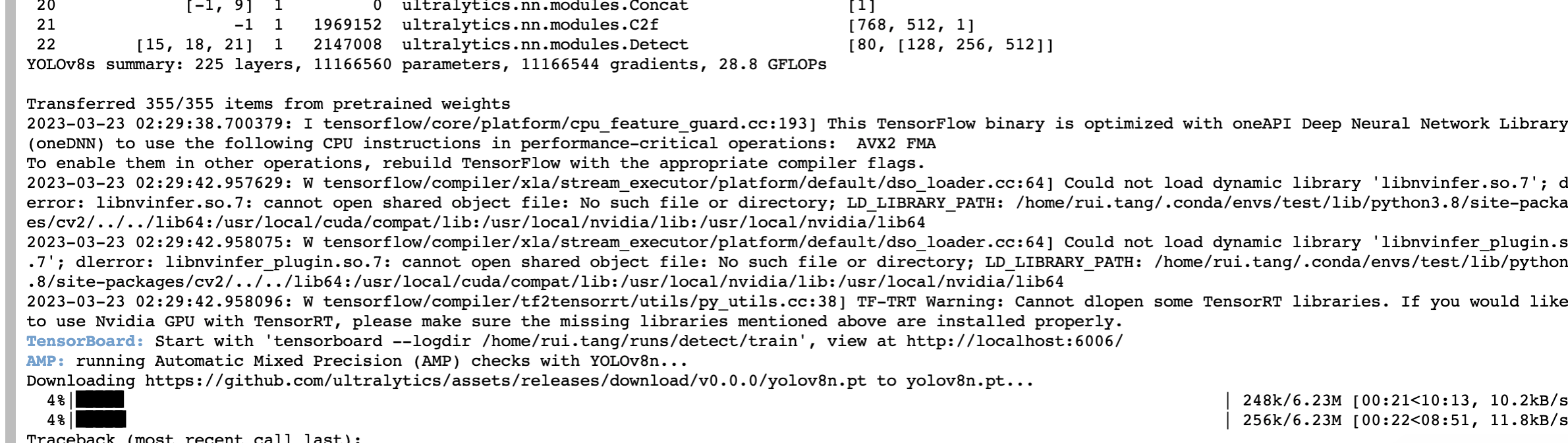 I selected yolov8s model for training, why did I download yolov8n.pt before the training started ...