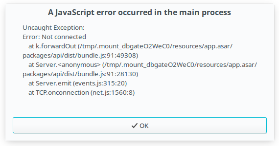 BUG: I get disconnected without any possibility of reconnection · Issue #185 · dbgate/dbgate ...
