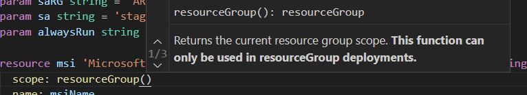 combine hover help for scope functions (rg, sub, mg) · Issue #4589 · Azure/bicep · GitHub