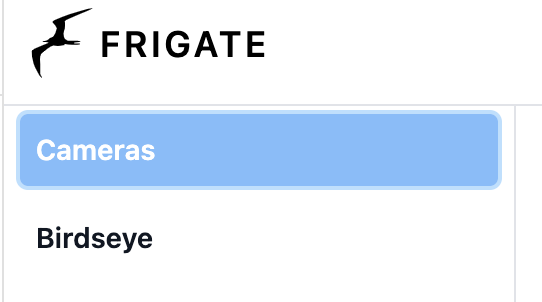 "Camera" menu is not highlighted when you first enter Frigate · Issue #469 · blakeblackshear ...