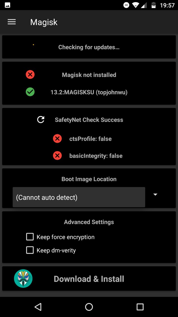 MagiskManager update not detecting boot image after reboot · Issue #296 · topjohnwu/Magisk · GitHub