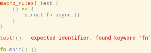 Locate errors within macro definition. · Issue #4924 · rust-lang/rust-analyzer · GitHub