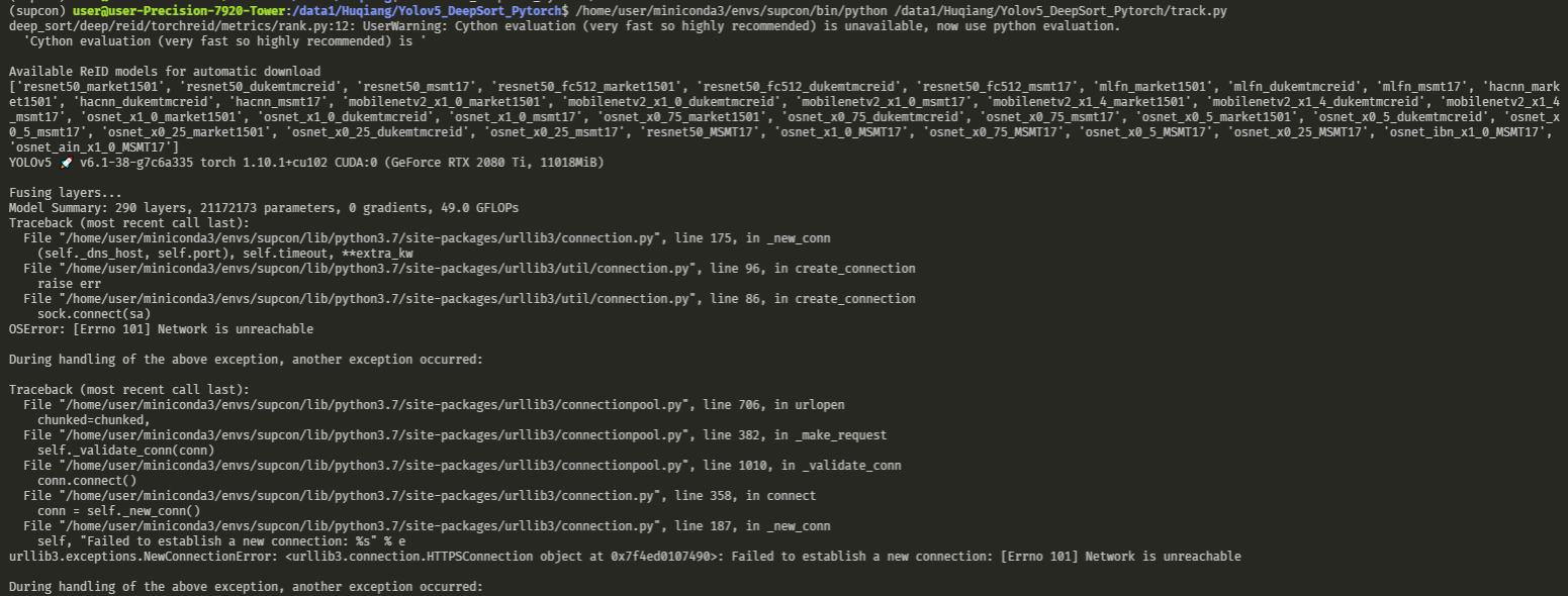 Network is unreachable · Issue #360 · mikel-brostrom/boxmot · GitHub