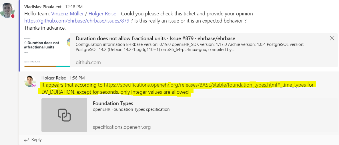 Duration does not allow fractional units · Issue #879 · ehrbase/ehrbase · GitHub