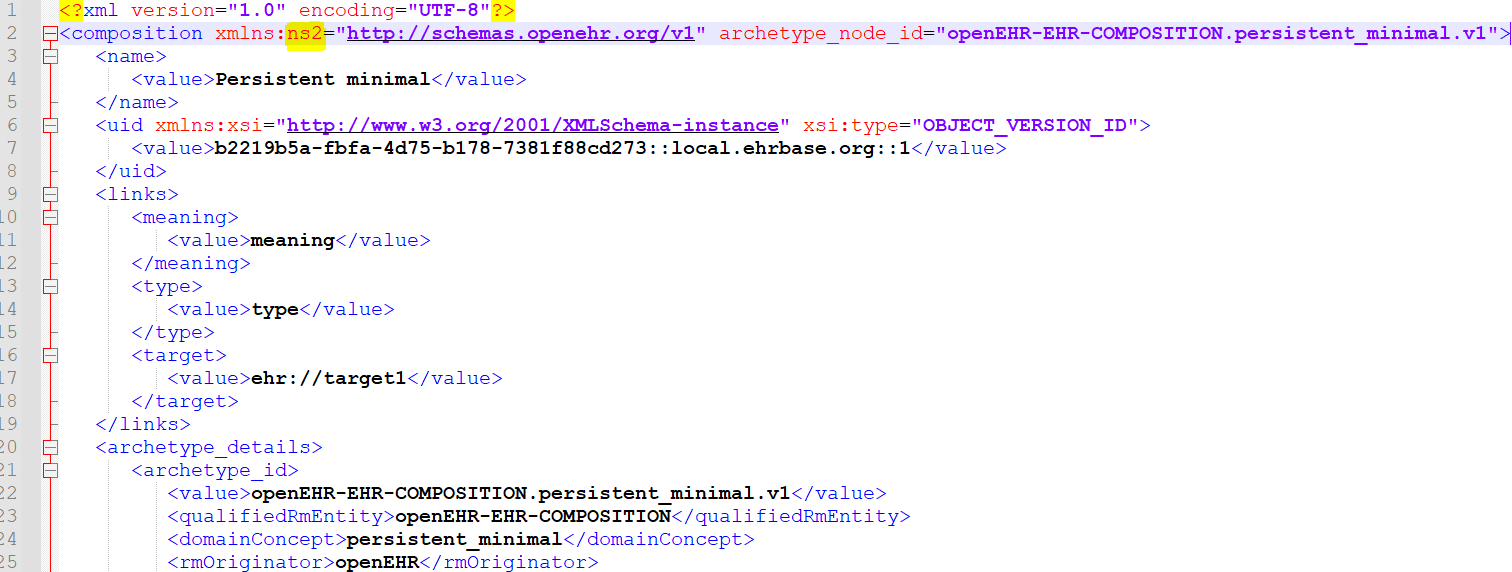 POST /composition strange XML serialization in the response · Issue #611 · ehrbase/ehrbase · GitHub