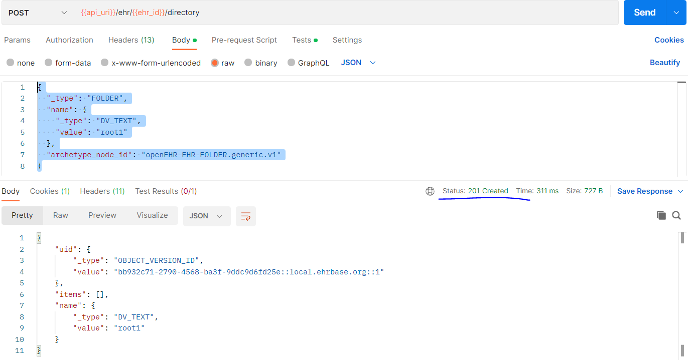 POST /directory is not accepting an empty body · Issue #651 · ehrbase/ehrbase · GitHub