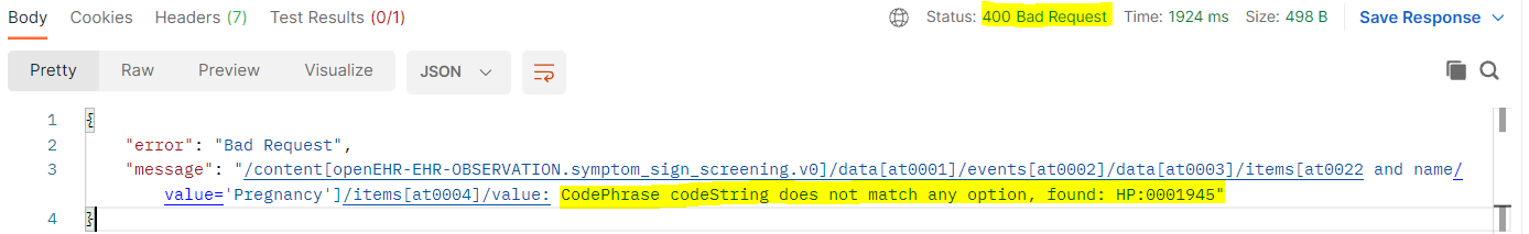 Error when posting compostion - CodePhrase codeString does not match any option even when not ...
