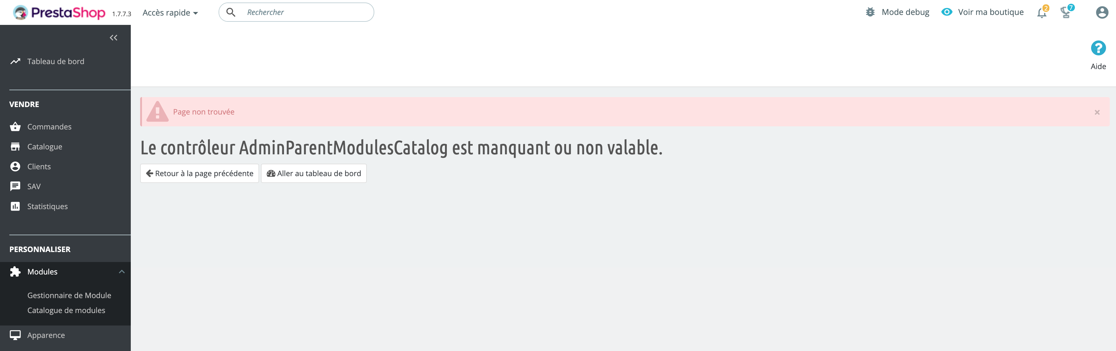 Wrong link after uninstalling mbo · Issue #24341 · PrestaShop/PrestaShop · GitHub