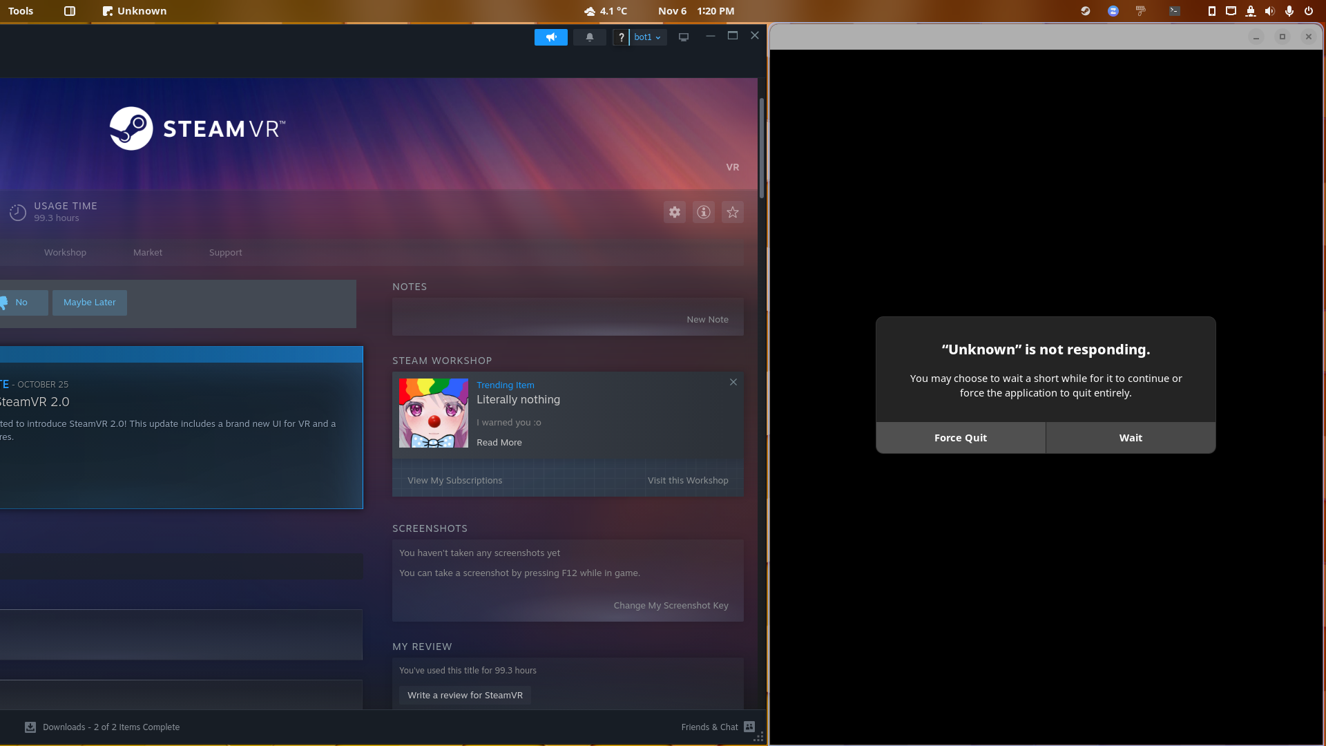 [BUG] SteamVR creates unkillable windows · Issue #635 · ValveSoftware ...