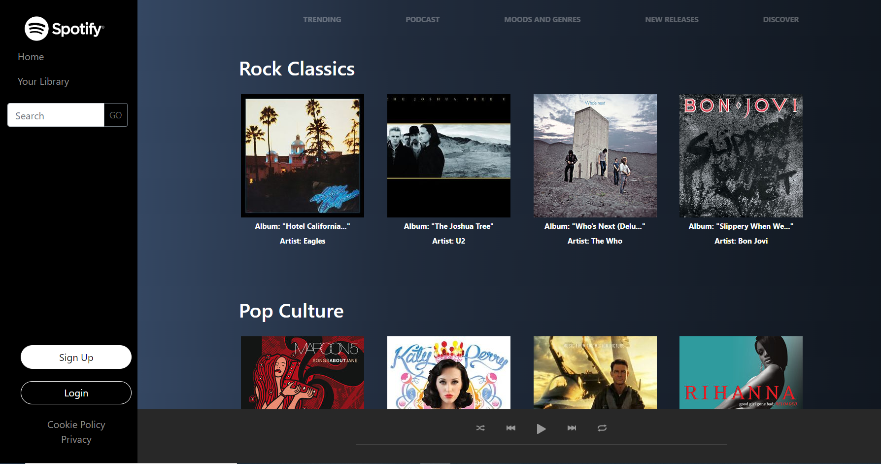 GitHub - harika-ko/Spotify_Clone
