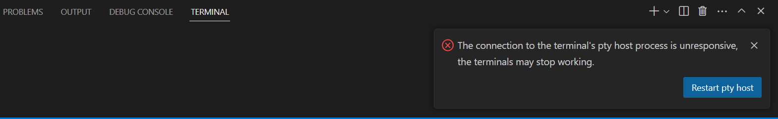 Terminal not working · Issue #185989 · microsoft/vscode · GitHub