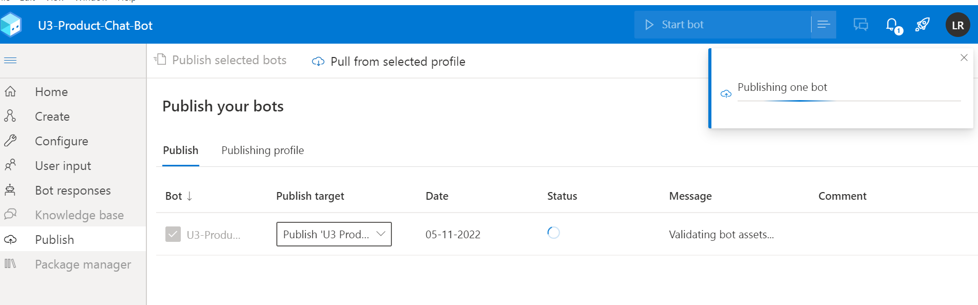 Push to PVA is not working. · Issue #9159 · microsoft/BotFramework-Composer · GitHub
