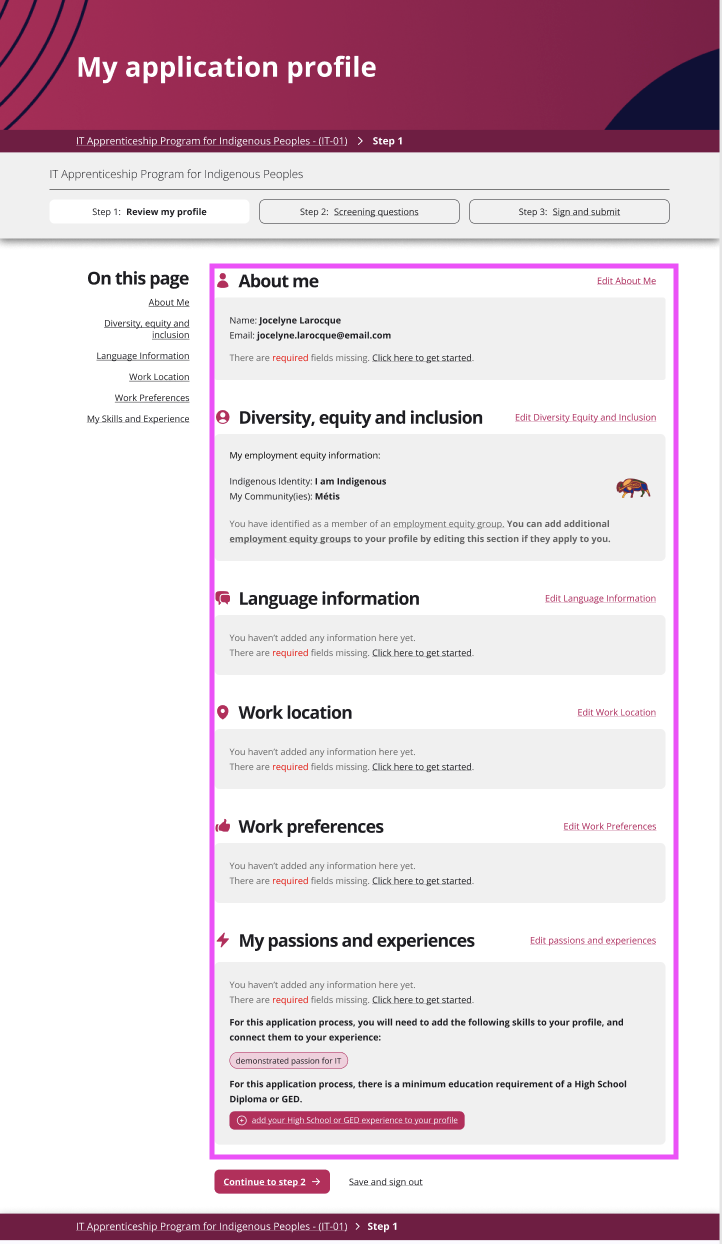 IAP Profile Page update for Honesty Pledge · Issue #5138 · GCTC-NTGC/gc-digital-talent · GitHub