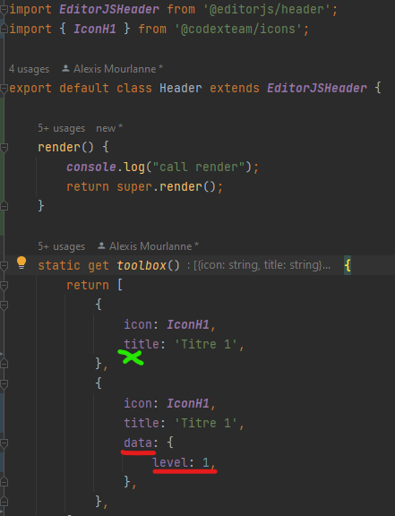 Tools API method render() called twice when toolbox action contains 'data' key object with key ...