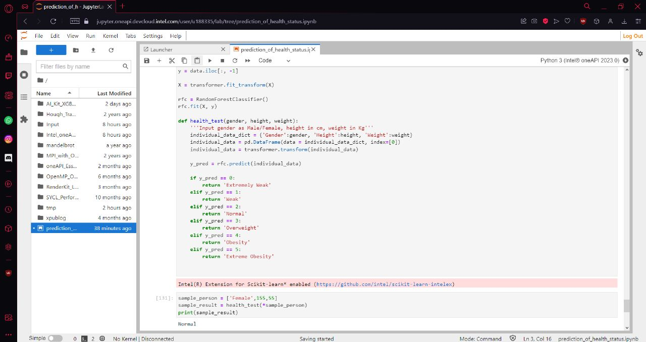 GitHub - bhuvi28/Health-Status-Prediction: It is an ML-based health status prediction tool that ...