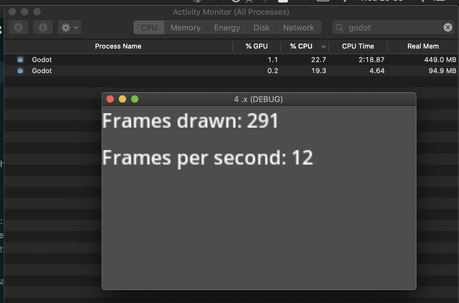 Godot 4x Uses Minimum 20 Cpu On Mac While Debugging Intel · Issue 57256 · Godotenginegodot