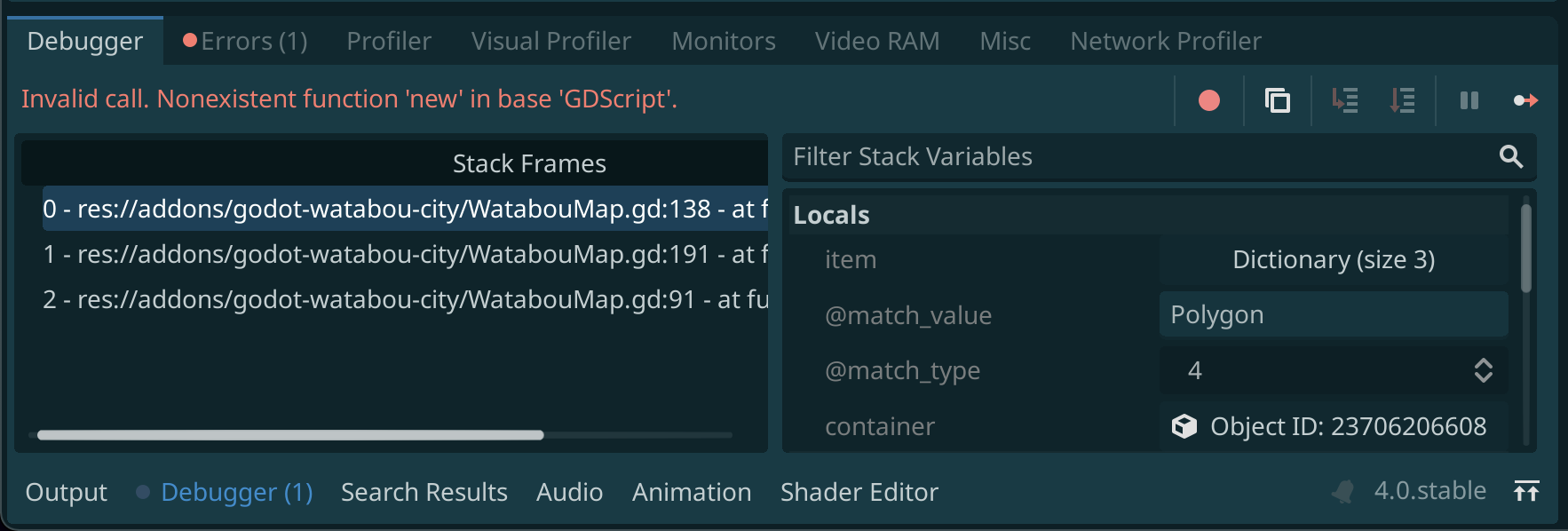 When a file has syntax errors and is preloaded, the project gives strange errors from the editor ...