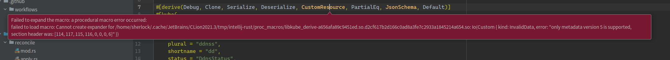 it seems expand derive proc macro is broken · Issue #8270 · intellij-rust/intellij-rust · GitHub