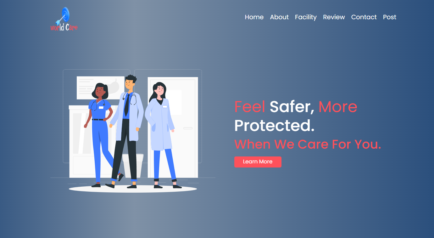 GitHub - KJNicolas/WorldCare: A clinic website template made using html css and javascript