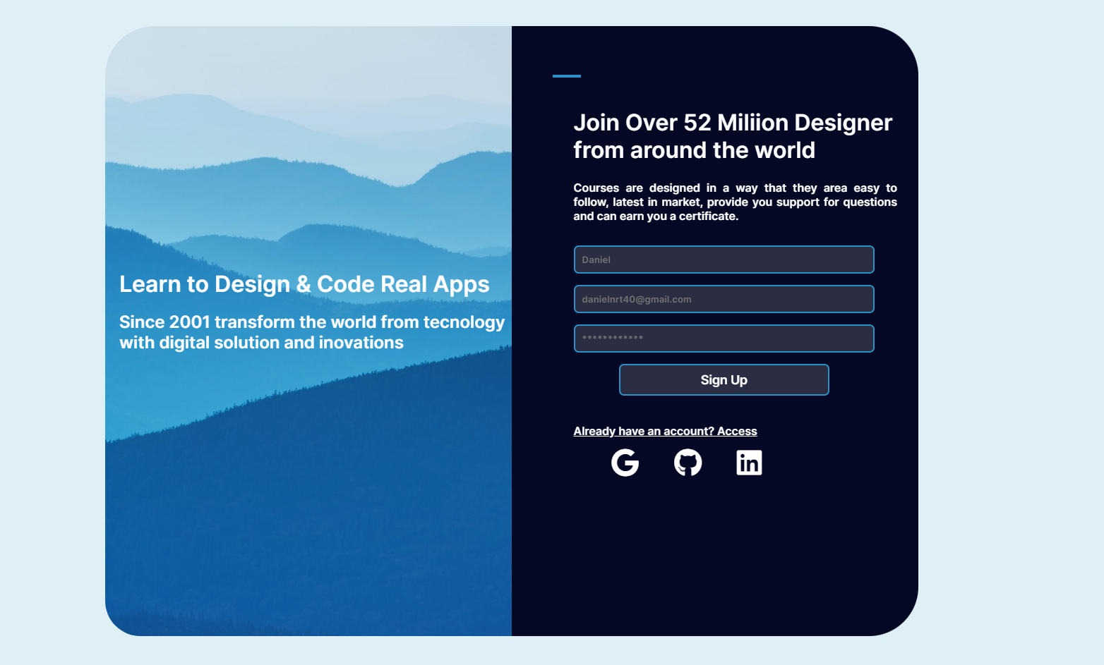 GitHub - olDanielS/WebPageLogin: Pagina de Login Simples utilizando ...