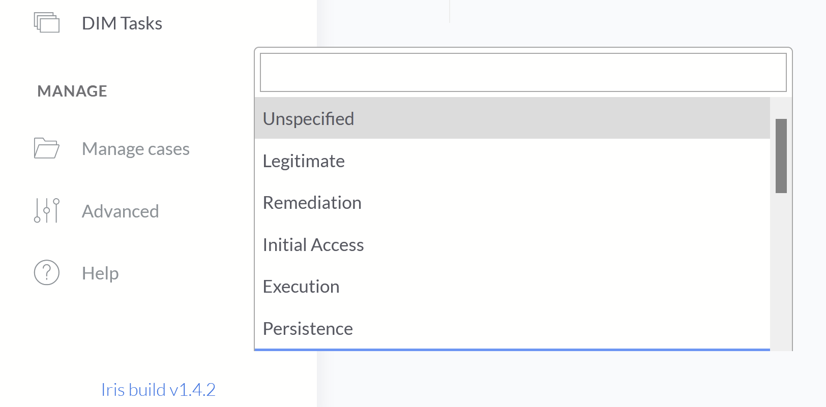 [BUG] Event Category search field stays open · Issue #104 · dfir-iris/iris-web · GitHub