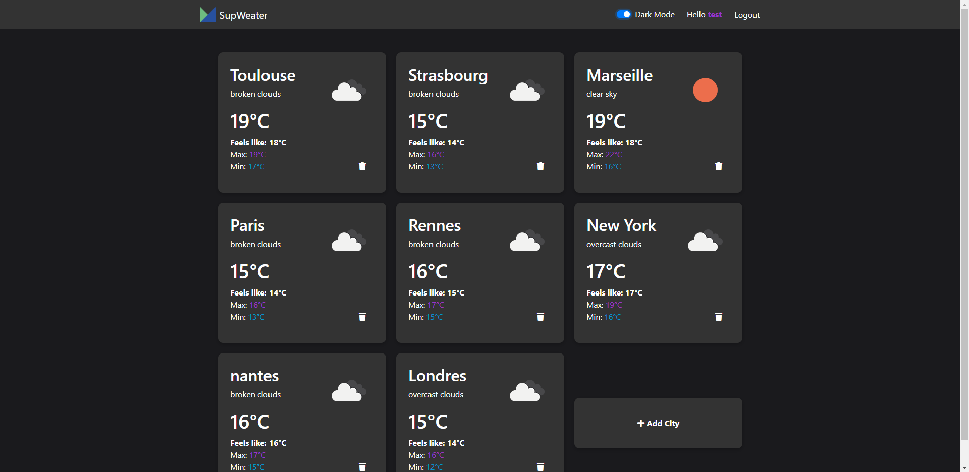 GitHub - clementchesneau/SupWeather-React: Solo school project. I had to use OpenWeatherMap Api ...