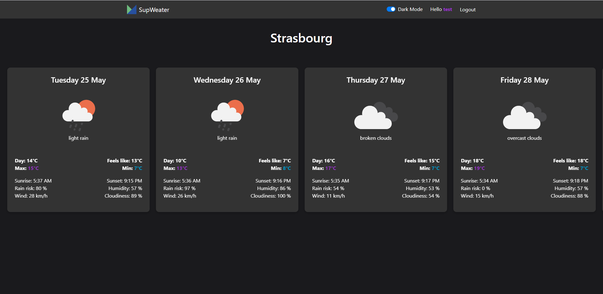 GitHub - clementchesneau/SupWeather-React: Solo school project. I had ...