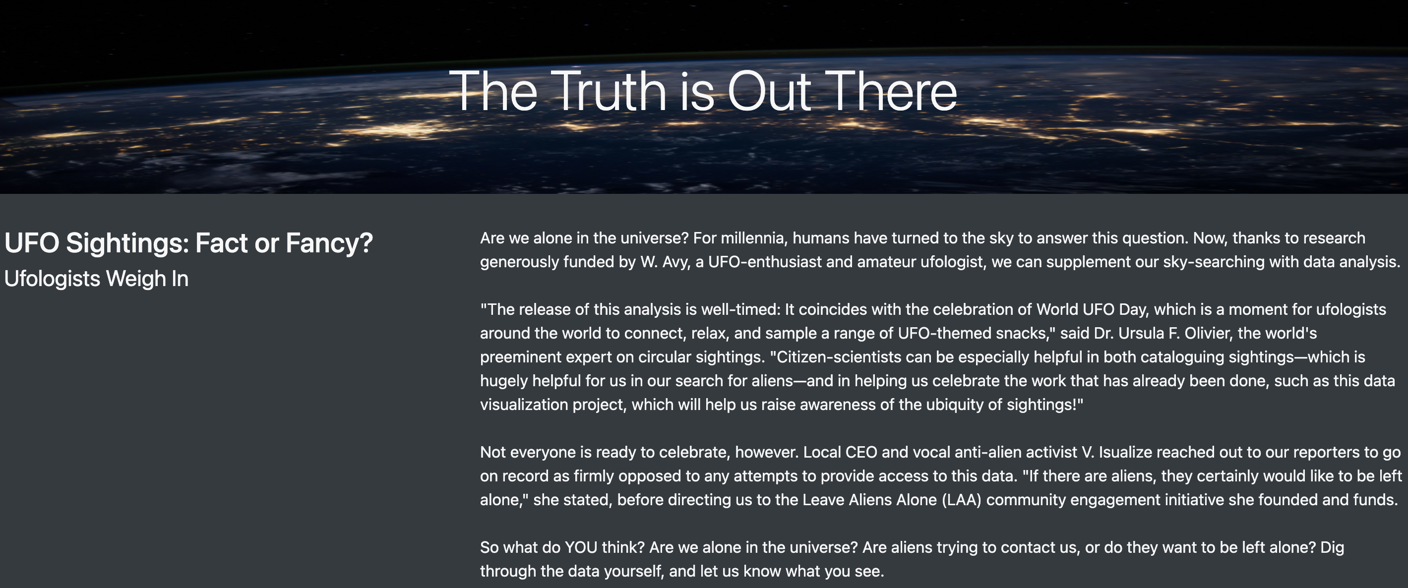 GitHub - marlawinstead/UFOs: Creating a webpage using JavaScript