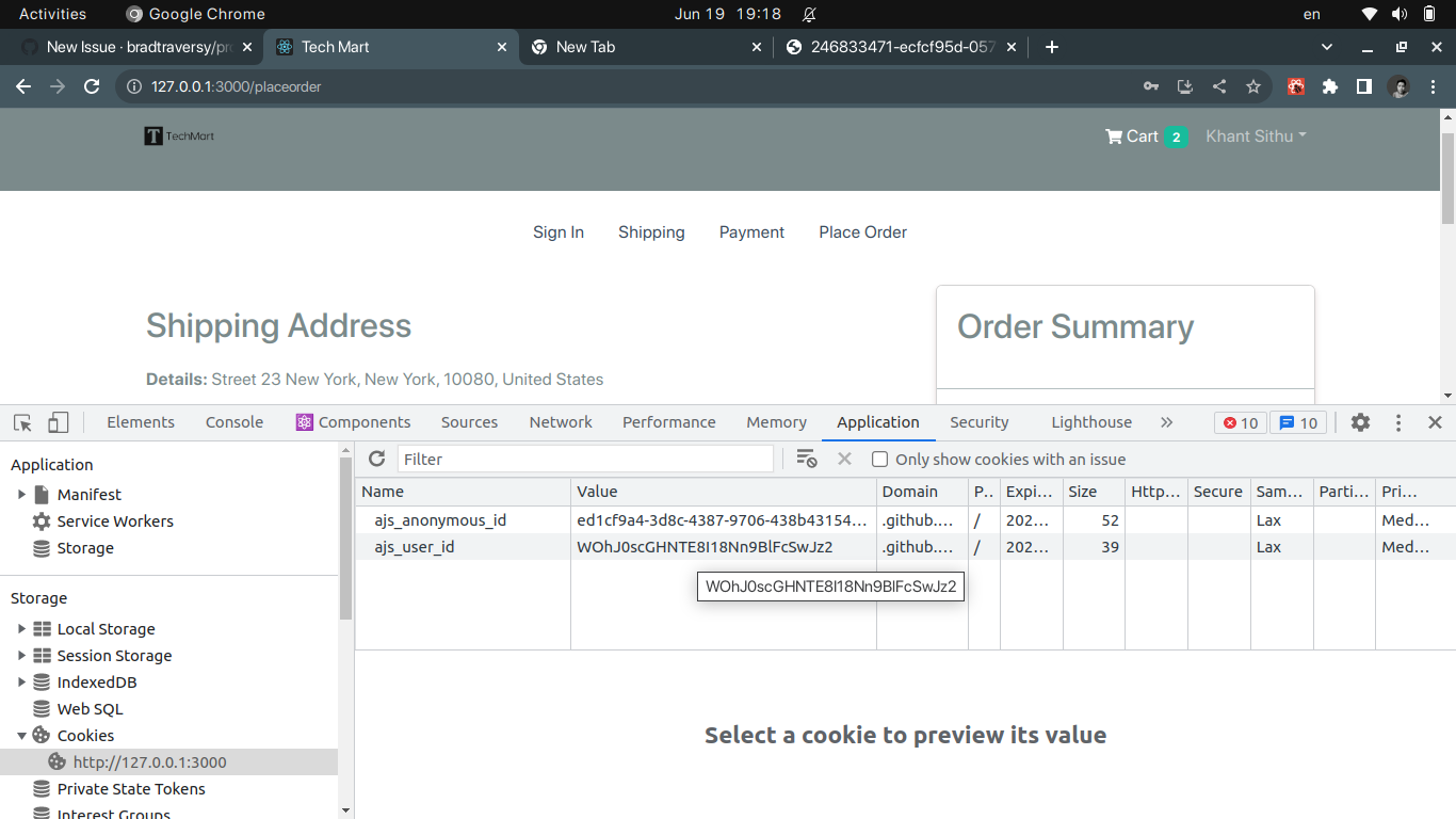 Issue with Placing Order: Authentication Error (401) and Missing JWT Cookie · Issue #7 ...