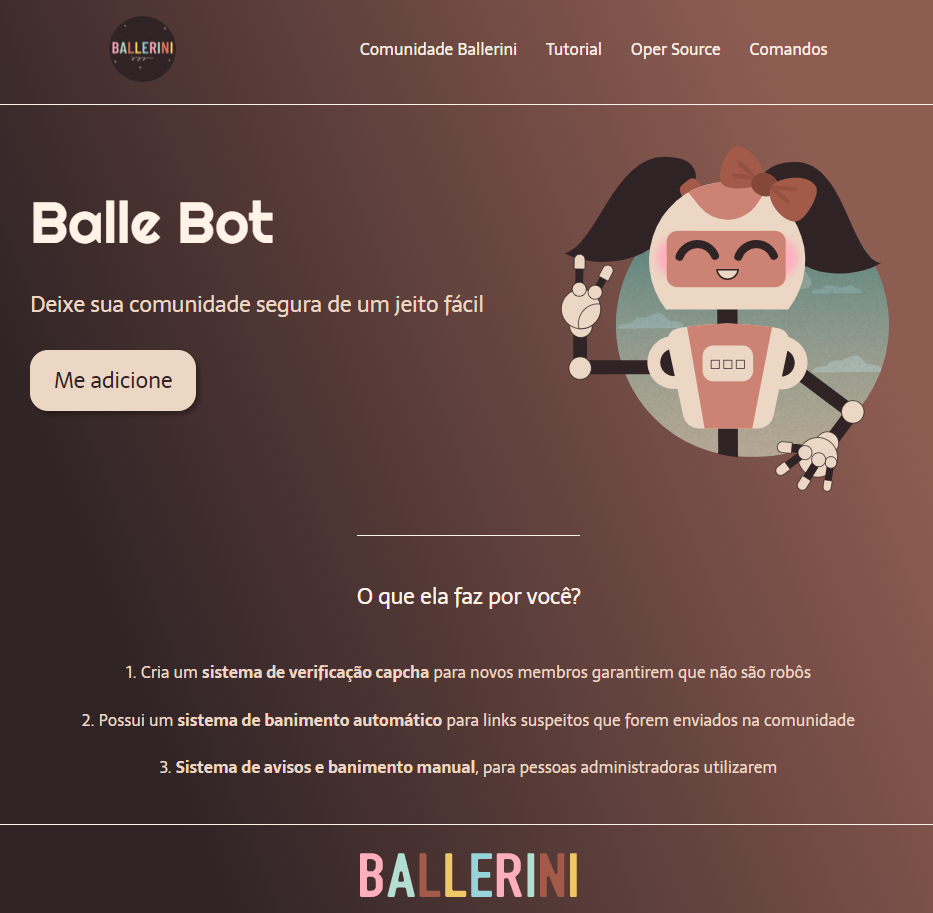 GitHub - Dlemoz/landing-page-BalleBot: Projeto recriando a landing page Balle Bot da comunidade ...