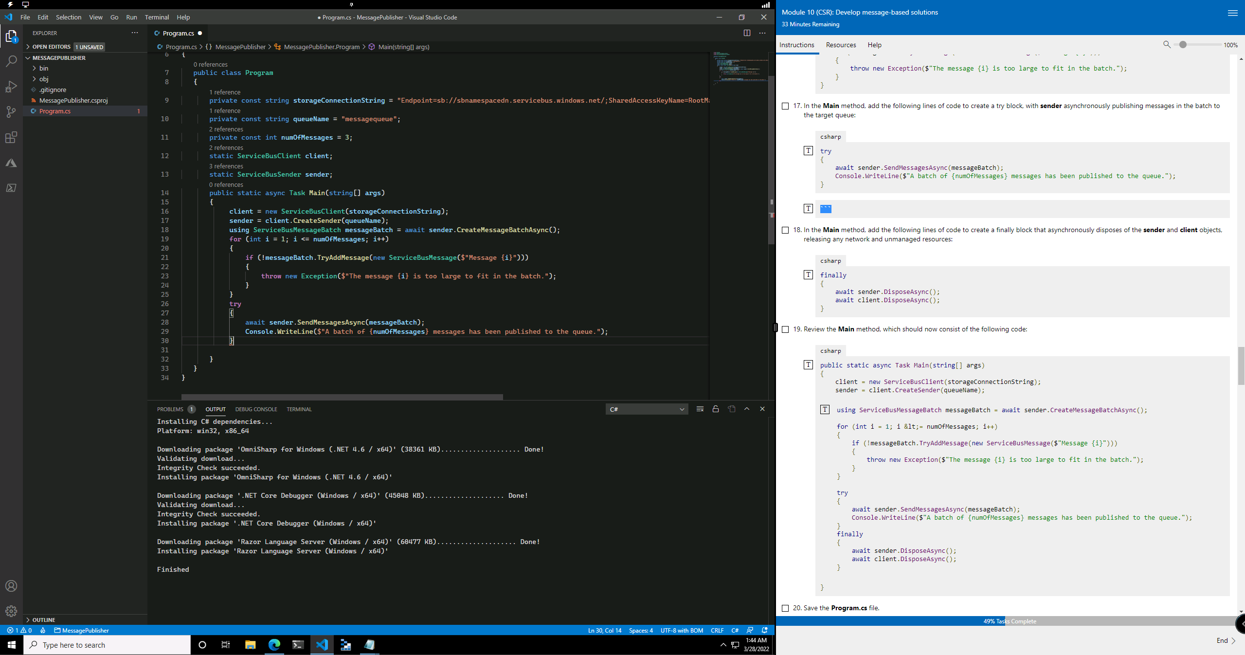 Lab10 Formatting Issue Of Csharp Code · Issue 351 · Microsoftlearning