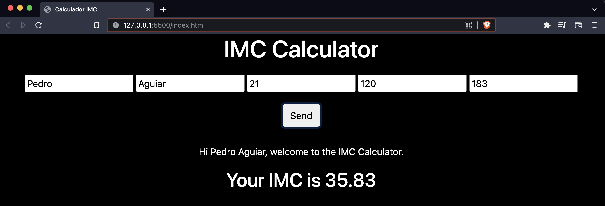 GitHub - pedroagiar/IMC-Calculator: A IMC Calculator Project based in HTML/JS