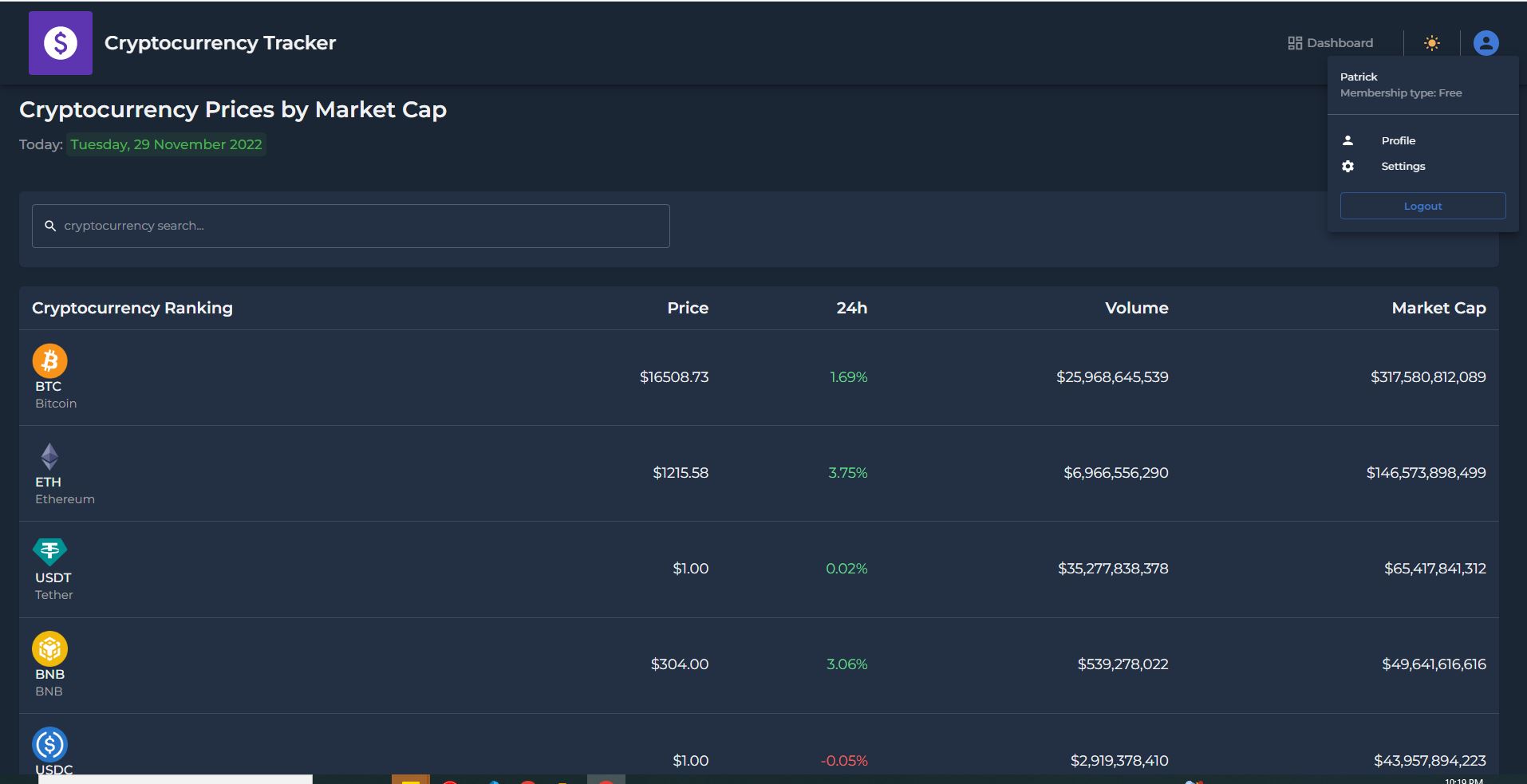 GitHub - PatrickDreamer/cryptocurrency-tracker-app GitHub - PatrickDreamer/cryptocurrency-tracker-app