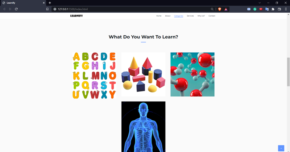 GitHub - 123-786/learnify: A educational responsive website where we can learn alphabets ...