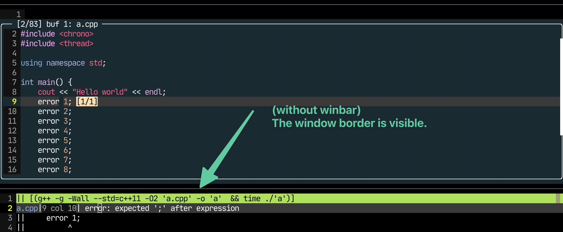 winbar (neovim 0.8.0) awareness: off-by-one error in the preview window location · Issue #81 ...