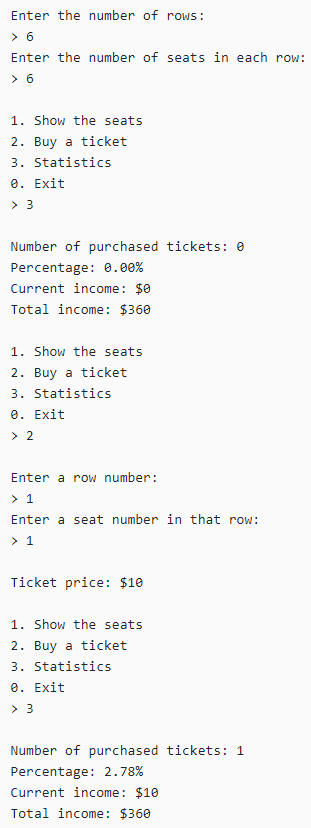 GitHub - MichalGrzelakOneThree/cinema-room-manager: Simple cinema room manager. Educational project.