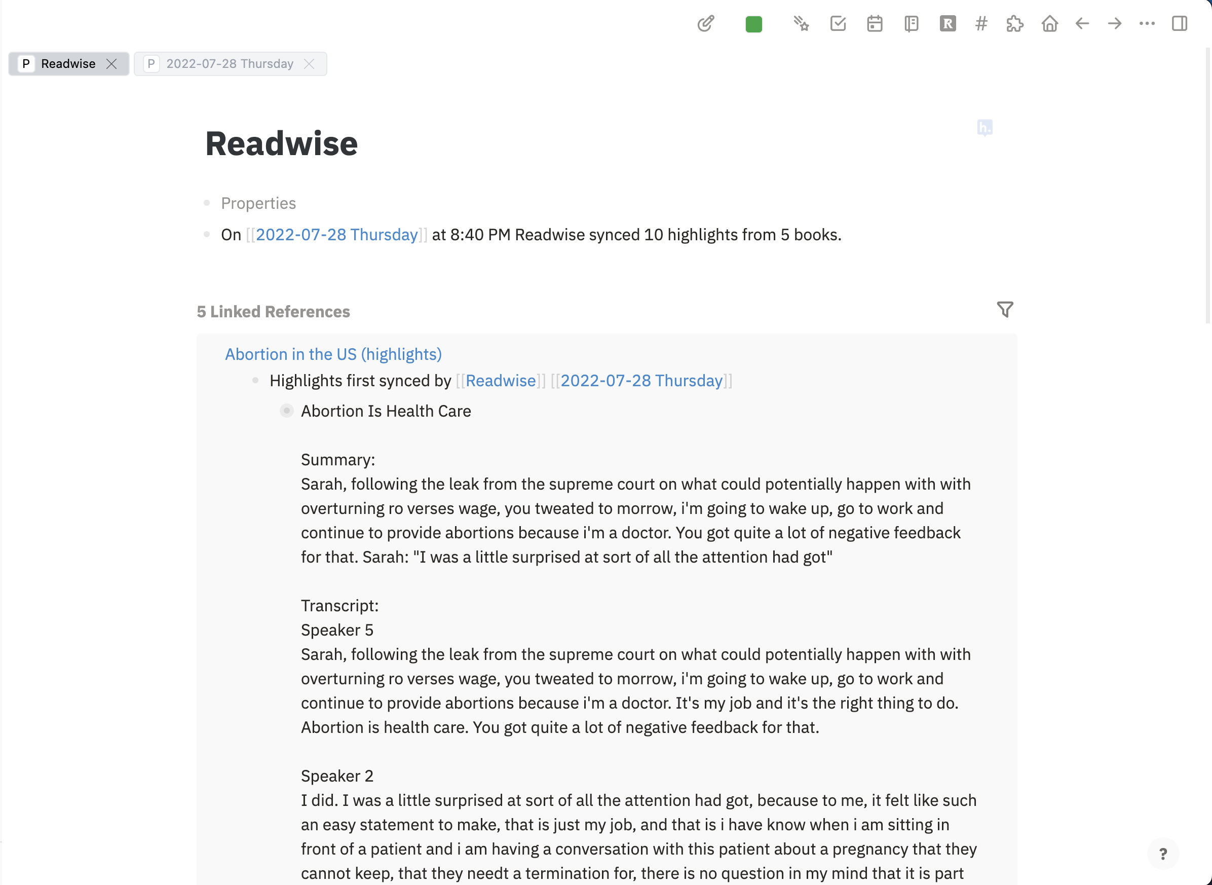 Problems with Logseq-Readwise Plugin · Issue #6210 · logseq/logseq · GitHub