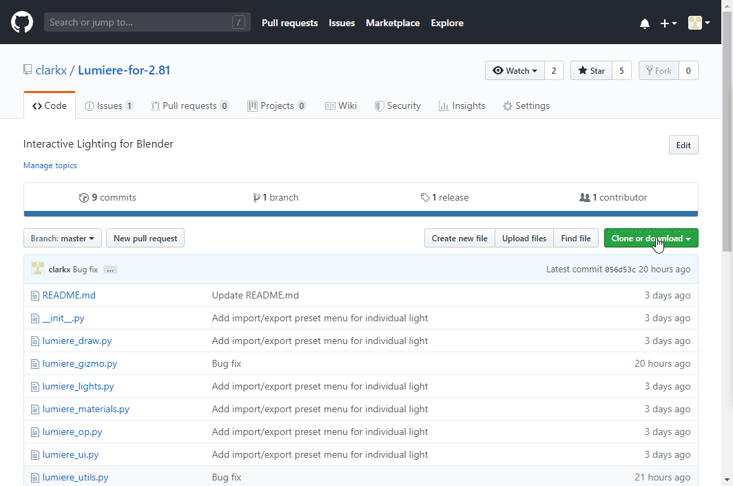 GitHub - clarkx/Lumiere-V0.3-for-2.8: Interactive Lighting for Blender