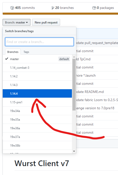 v7 only builds Wurst-Client-v7.0pre18-MC1.15 · Issue #34 · Wurst-Imperium/Wurst7 · GitHub