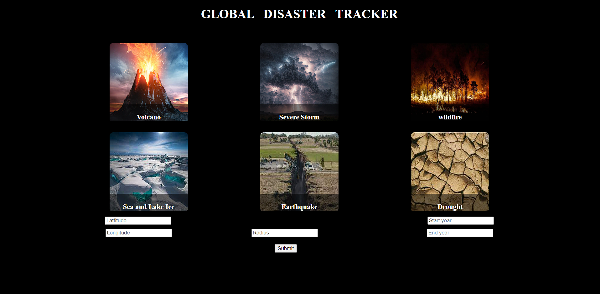 GitHub - ashwinnn28/Global-Disaster-Tracker: The Global Disaster Tracker will be an application ...