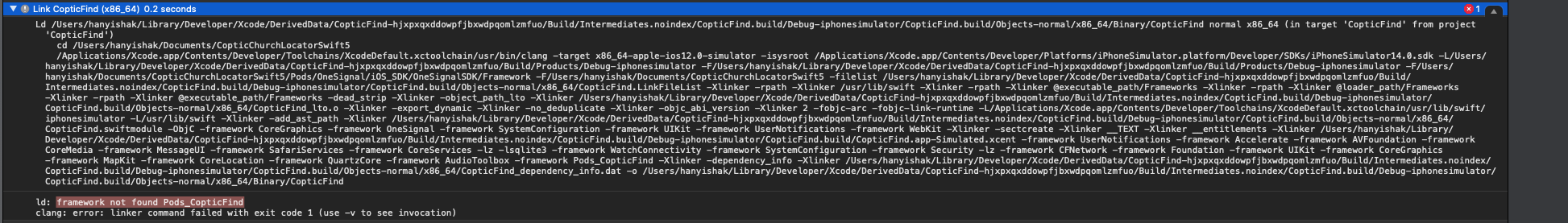 Framework Not Found error in Xcode 12 · Issue #10073 · CocoaPods/CocoaPods · GitHub