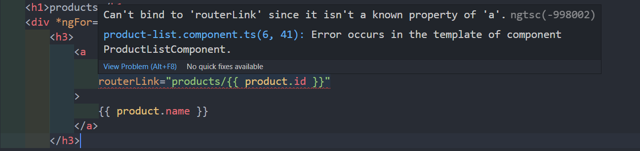 String Interpolation Shows Error In Routerlink On Angular V16 0 0 · Issue 1885 · Angular Vscode